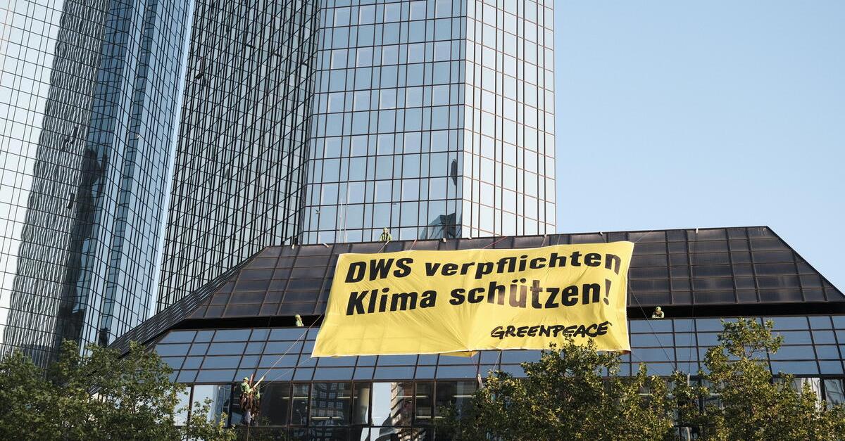 Deutsche-Bank-Tochter DWS: Greenwashing ist Betrug! | Greenpeace
